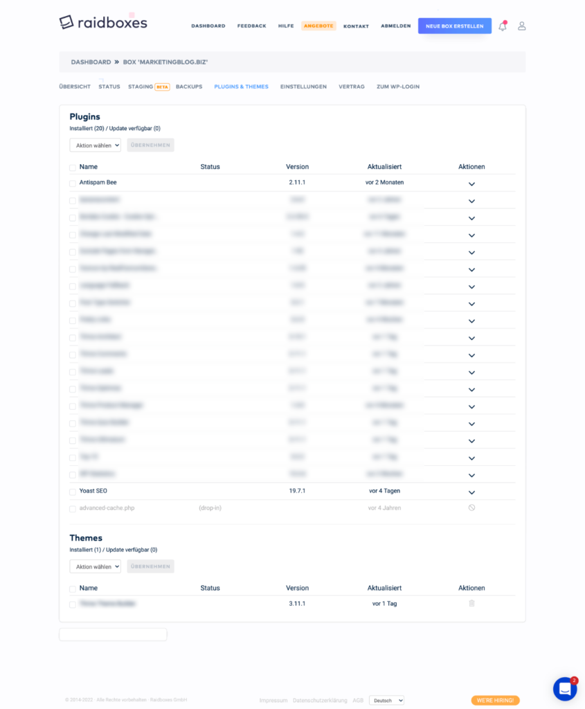 Raidboxes: Schritt für Schritt Einführung ins WordPress Hosting